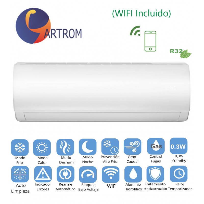 SPLIT COOLWELL AMR-12 3000/FRIGORIAS R32 A++/A+++ WIFI INCORPORADO ...